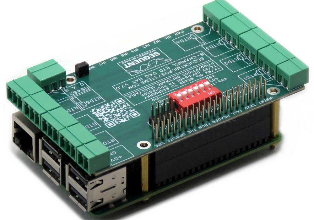 RTD Data Acquisition 8-Layer Stackable HAT for Raspberry Pi zero to 5 – Sequent Microsystems