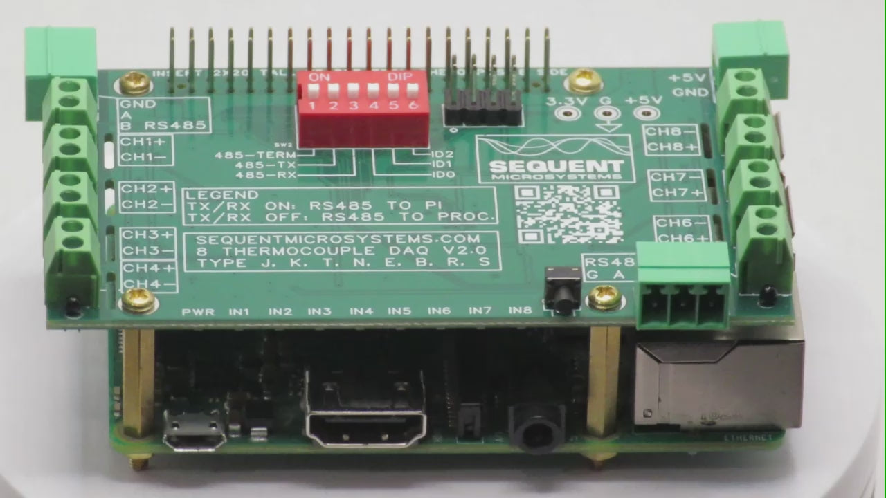 Eight Thermocouples DAQ 8-Layer Stackable HAT for Raspberry Pi ...